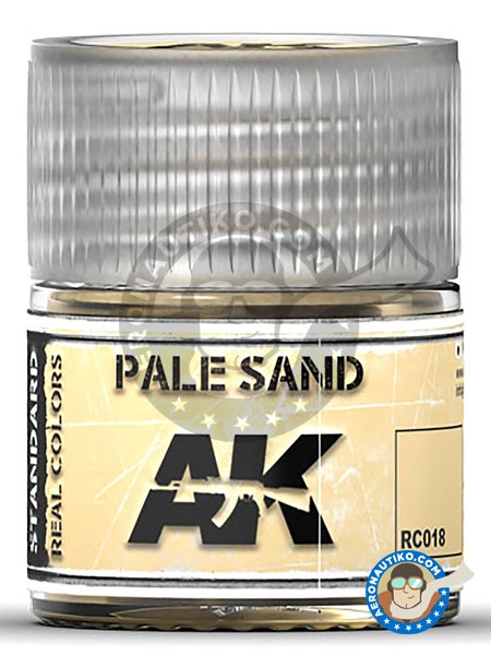 AK Interactive: Real color - Color Pale sand. RAL 8008 - jar 10ml - for all kits (ref. RC018 ...